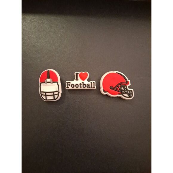 Jewelry | Lot Of 3 Football Themed Croc Charm Jibz | Poshmark